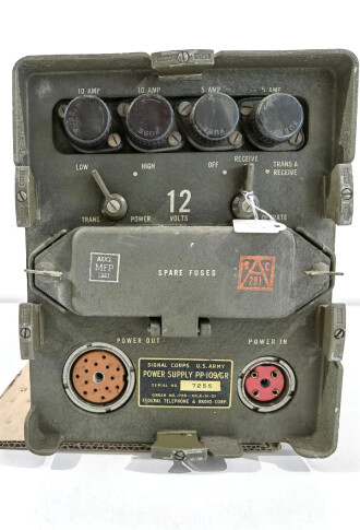 U.S. Signal Corps Power supply PP-109/GR, dated 1951, untested, 250,0