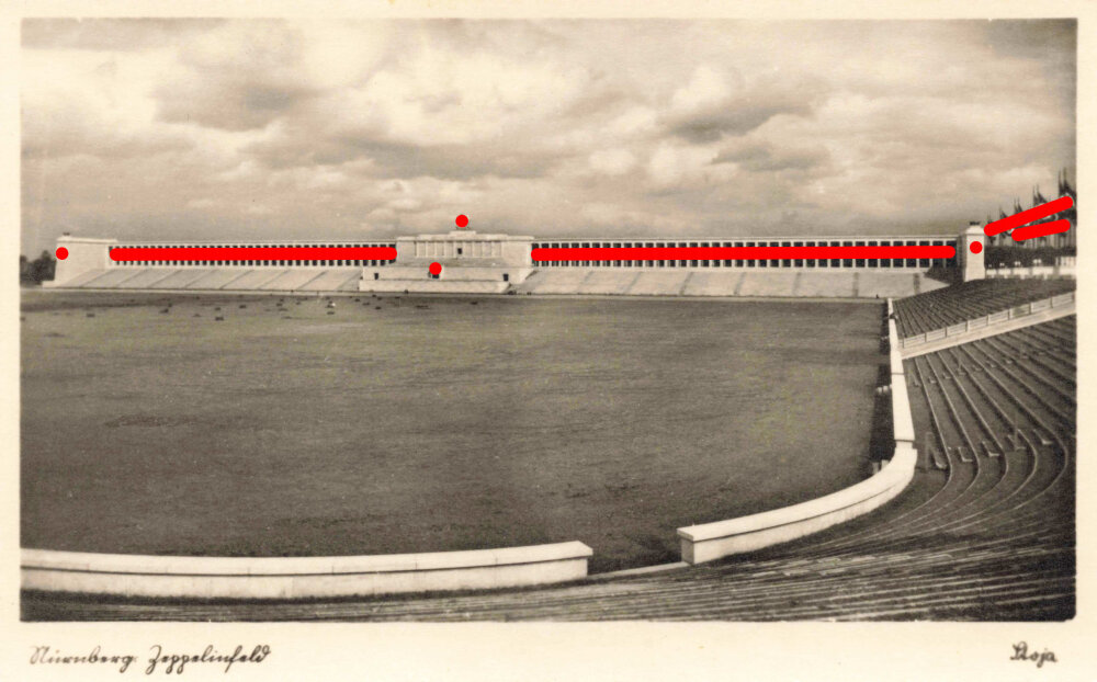 Ansichtskarte "Nürnberg Zeppelinfeld", 20,00