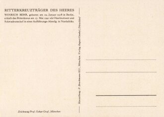 Ansichtskarte "Ritterkreuzträger des Heeres: Winrich Behr", 20,00
