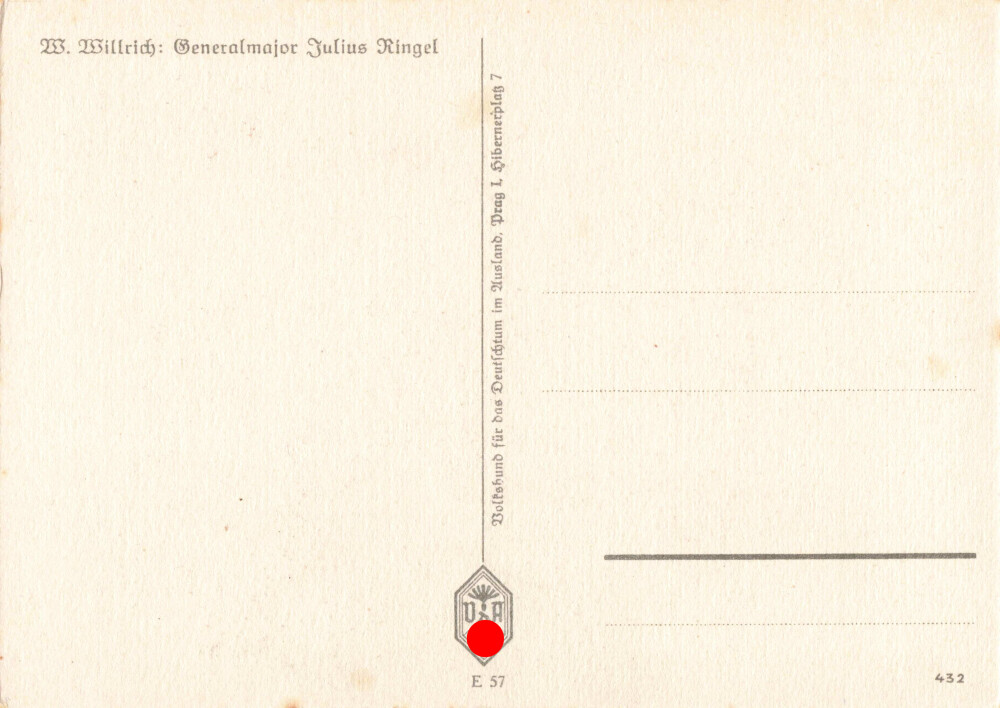 Ansichtskarte W.Willrich: "Ritterkreuzträger Generalmajor Julius Ring