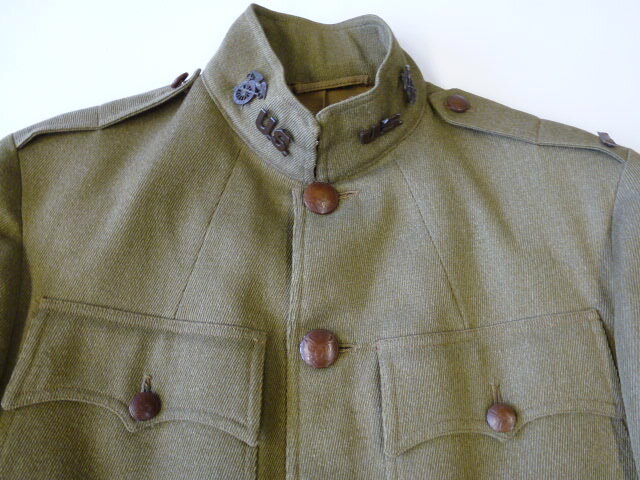 US Army WWI, coat , insignia Original sewn, 185,00