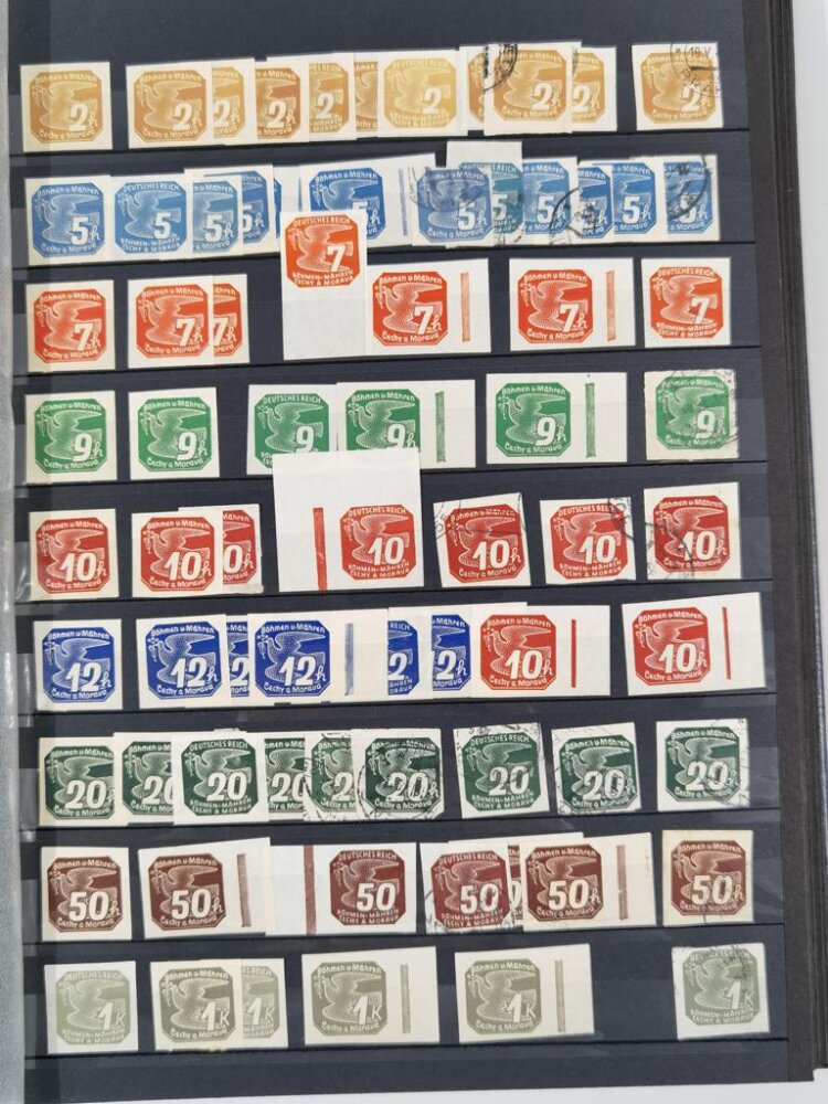Generalgouvernement Böhmen und Mähren, umfangreiche Sammlung Briefmar