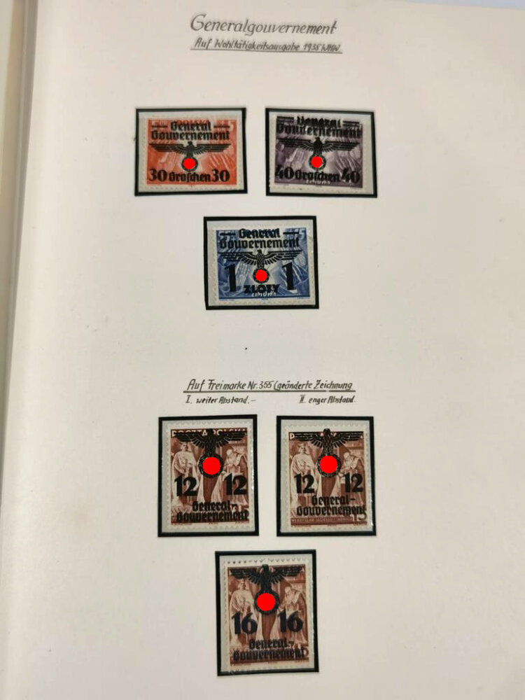 Generalgouvernement , umfangreiche Sammlung Briefmarken, 250,00