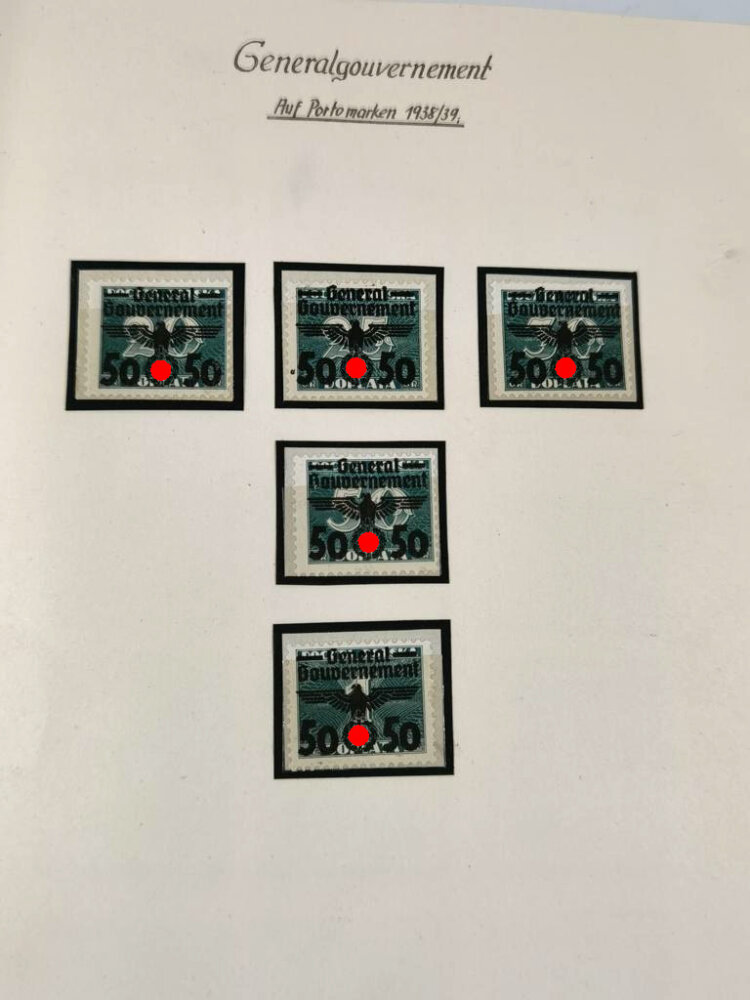 Generalgouvernement , umfangreiche Sammlung Briefmarken, 250,00