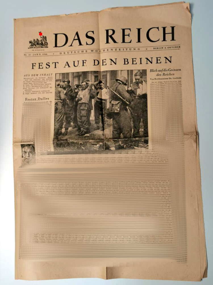 "Das Reich" Deutsche Wochenzeitung Nr. 41, vom 8. Oktober 1944, gefal
