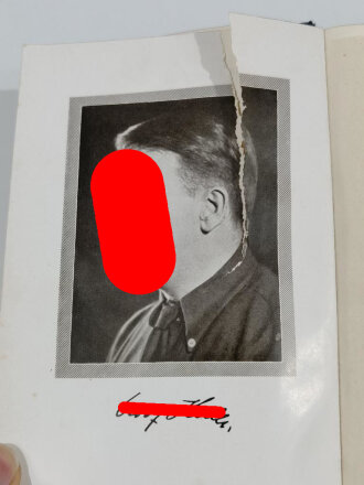 Adolf Hitler, blaue Volksausgabe von 1930, das Bild von Adolf Hitler