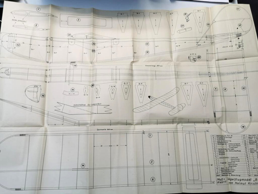 "Bauplan-Sammlung erprobter Flugmodelle Nr. 2 Segelflugmodell Baby" g