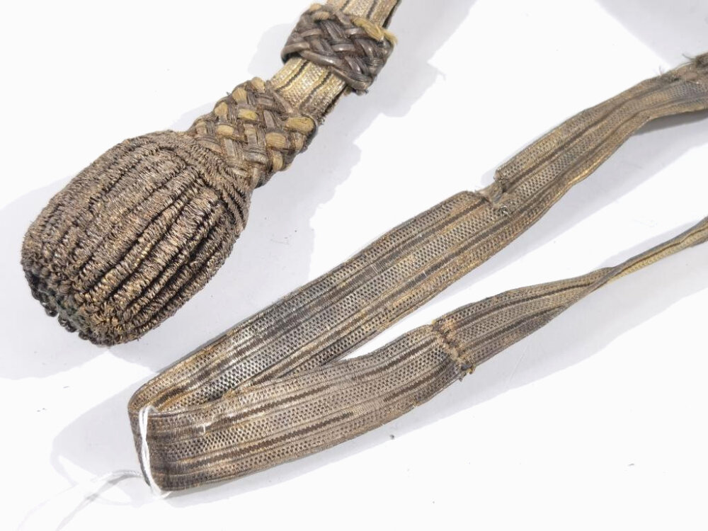 Kaiserreich, Portepee für Offiziere , stark getragenes Stück, 90,00