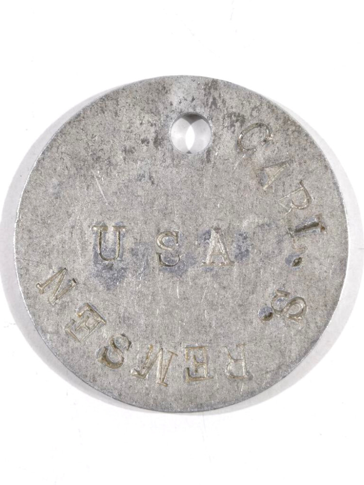 U.S. WWI, Identification tag ,Aluminium, 35,00