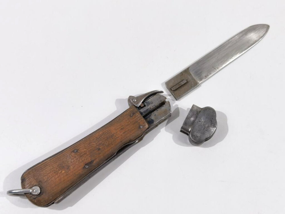 Fallschirmjäger Kappmesser, zerlegbare Variante. gebrauchtes Stück in