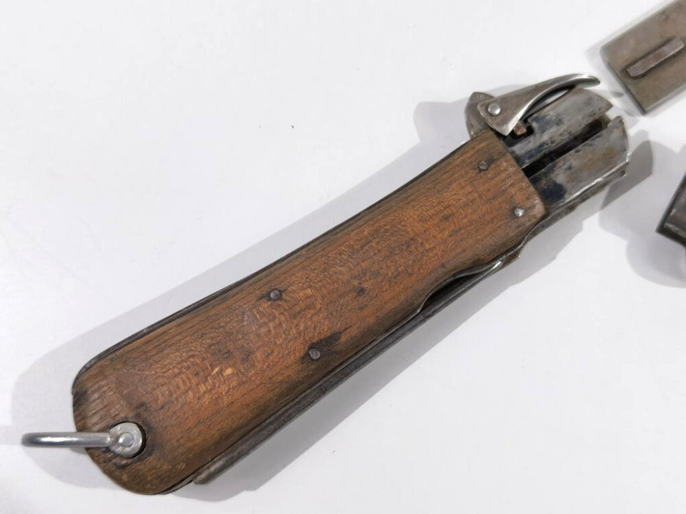 Fallschirmjäger Kappmesser, zerlegbare Variante. gebrauchtes Stück in