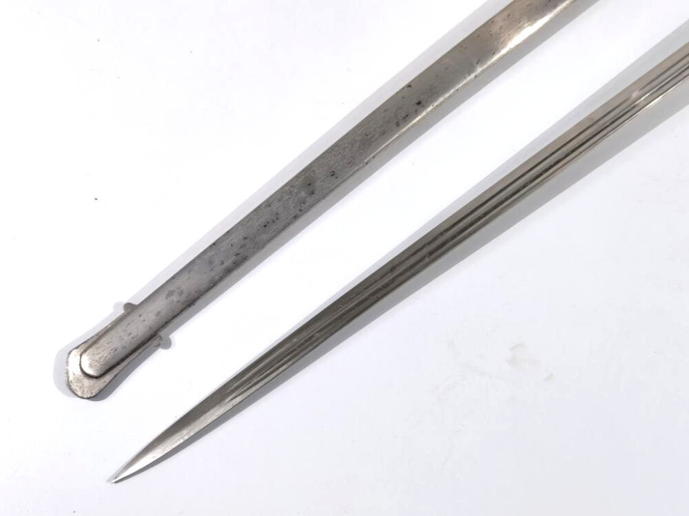 Preussen Infanterie Offiziers Degen , IOD Modell 1889. Vernickelte Sc