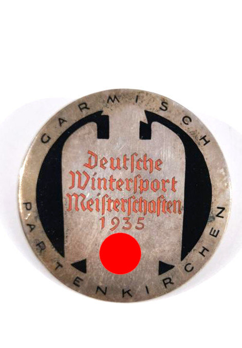 Emailliertes Abzeichen "Deutsche Wintersport Meisterschaften 1935 – G ...