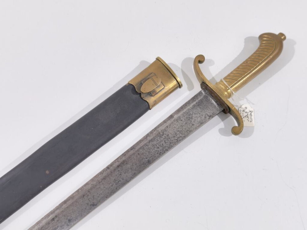 Preussen Kaiserreich, Hirschfänger Modell 1857, Truppenstempel auf Pa