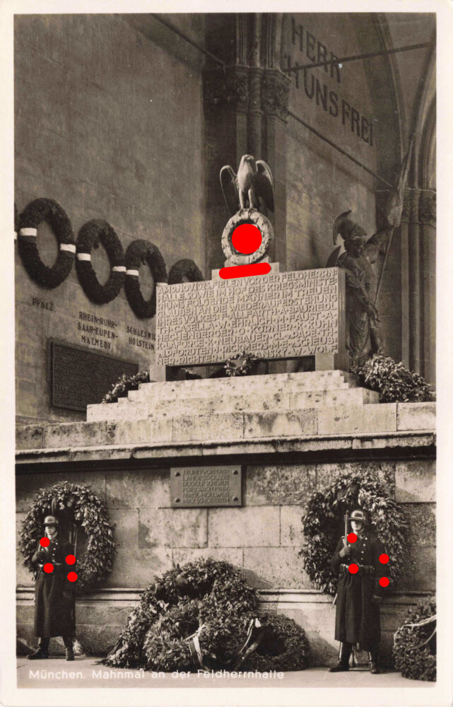 Ansichtskarte "München, Mahnmal an der Feldherrnhalle", 20,00