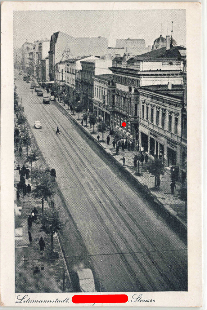 Ansichtskarte "Litzmannstadt, Adolf-Hitler-Strasse", 30,00