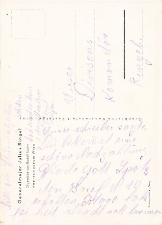 Ansichtskarte "Ritterkreuzträger Generalmajor Julius Ringel", 20,00