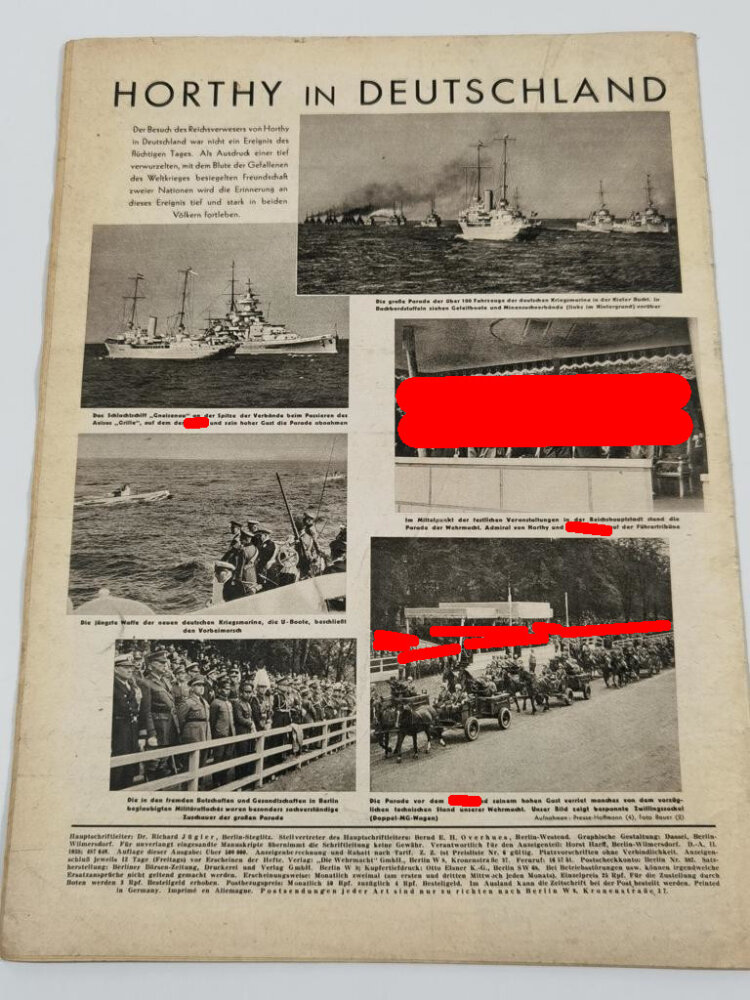 Die Wehrmacht "Reichsparteitag 1938", Heft Nr. 17, 1. September-Ausga