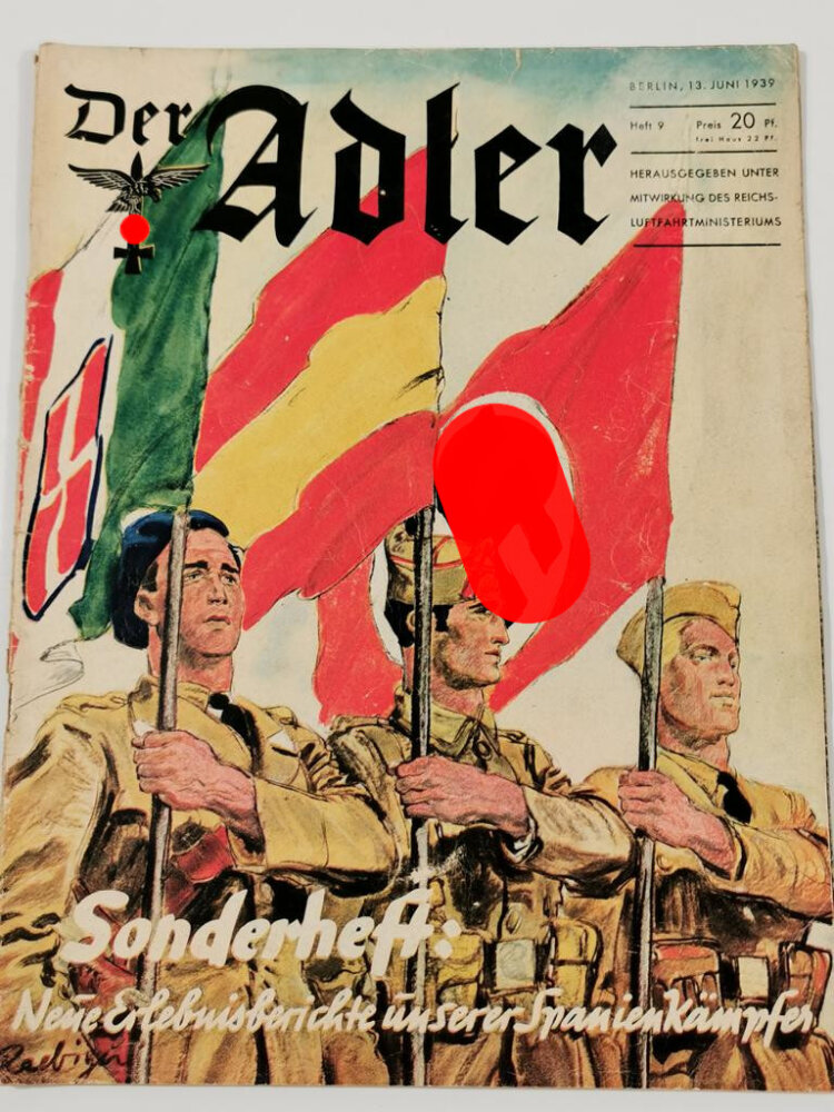 Der Adler "Sonderheft: Neue Erlebnisberichte unserer Spanienkämpfer",