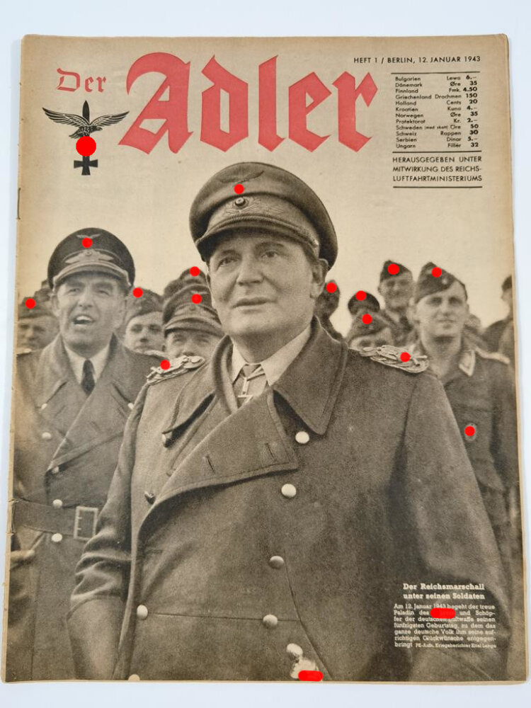 Der Adler "Der Reichsmarschall unter seinen Soldaten", Heft Nr. 1, 12