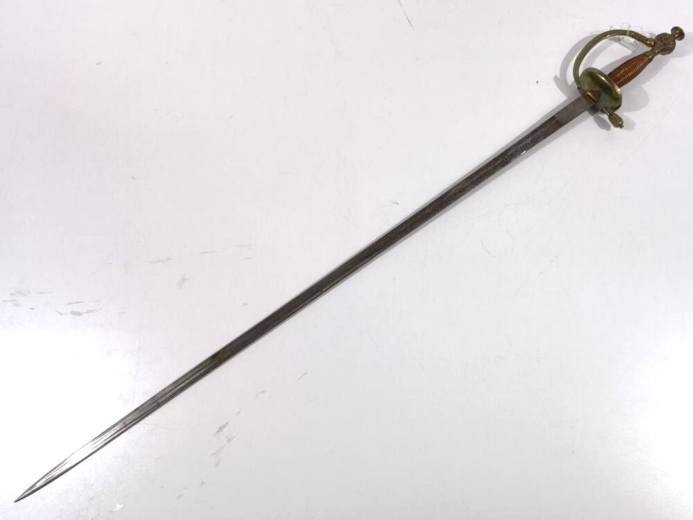 Preussen, Infanterie Offiziersdegen IOD alter Art, geätzte Klinge mit
