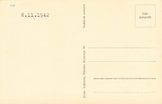 Generalfeldmarschall von Leeb, Ansichtskarte mit eigenhändiger Unters