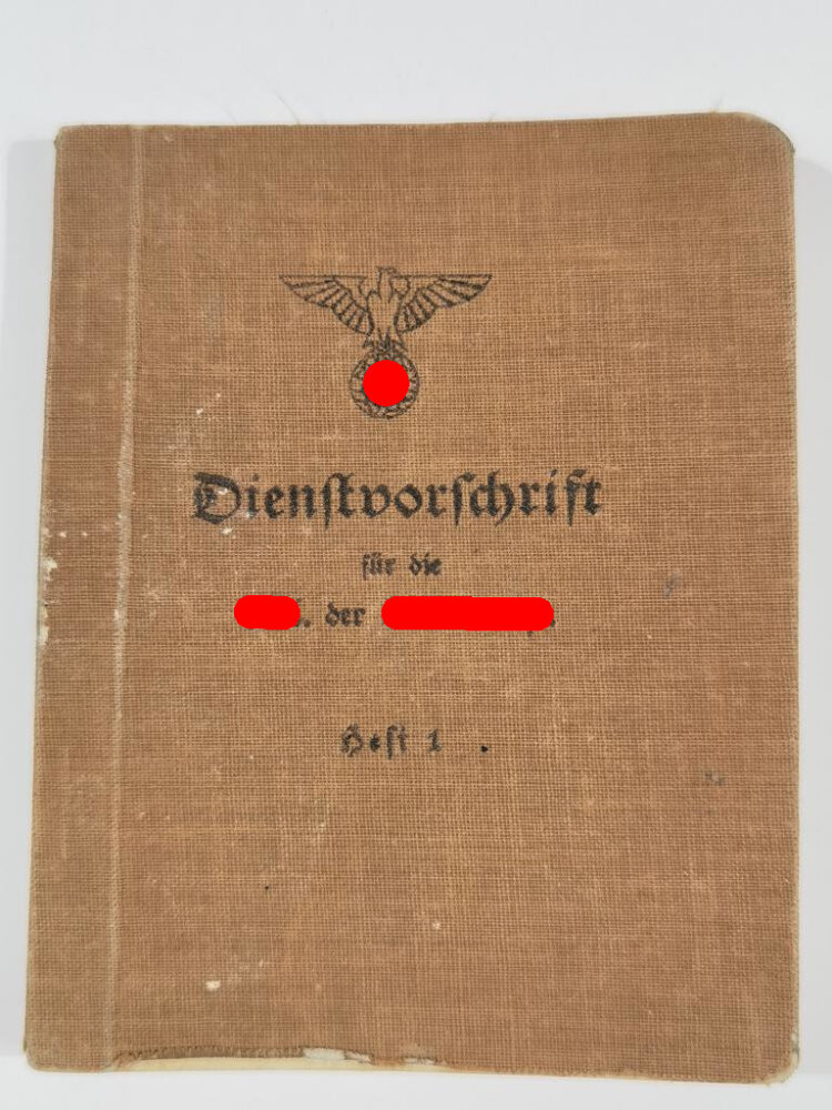 "Dienstvorschrift für die SA der NSDAP" Heft 1, datiert 1932, Einband