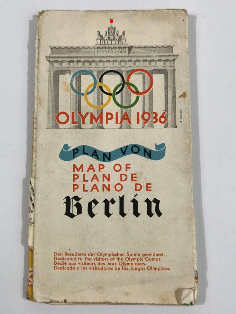 Olympiade 1936 Berlin , Stadtplan, "Plan von Berlin", hrsg. v. d. Dre