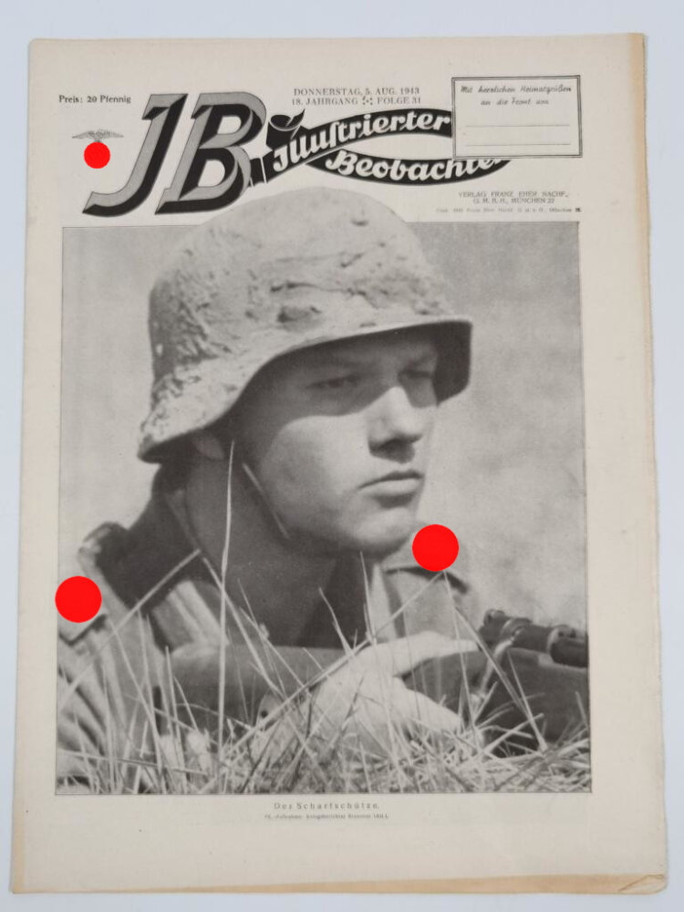 Illustrierter Beobachter, "Der Scharfschütze ", datiert 5.August 1943 ...