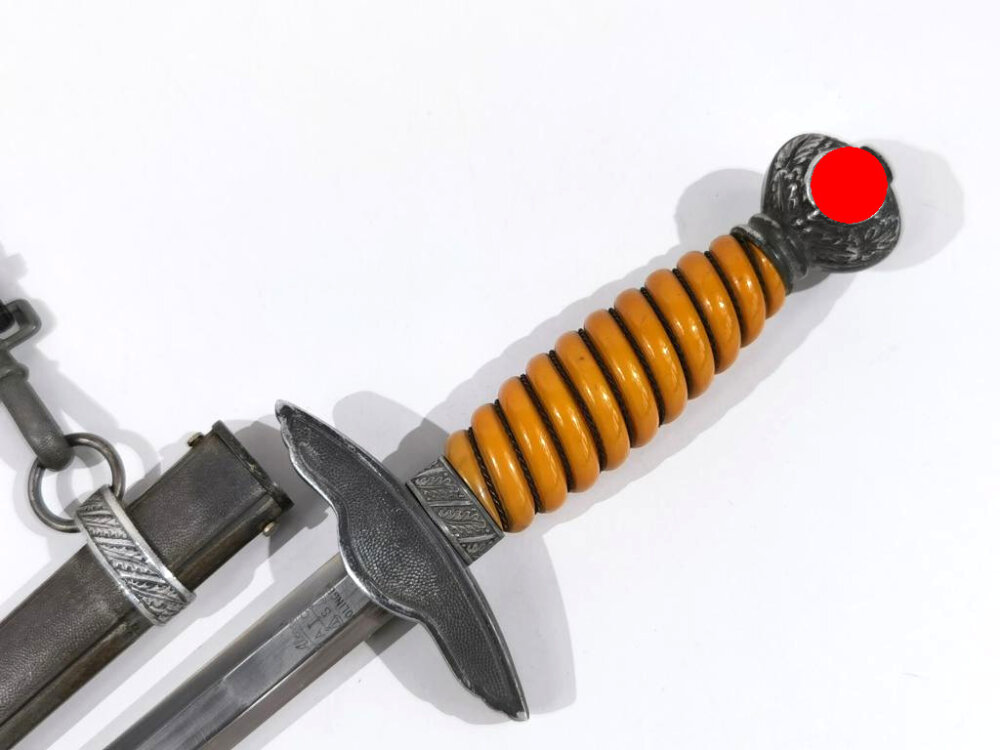 Dolch für Offiziere der Luftwaffe. Saubere Klinge von Alcoso Solingen