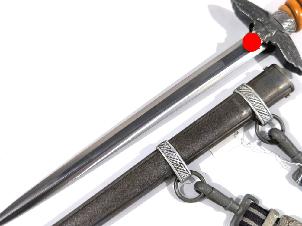 Dolch für Offiziere der Luftwaffe. Saubere Klinge von Alcoso Solingen