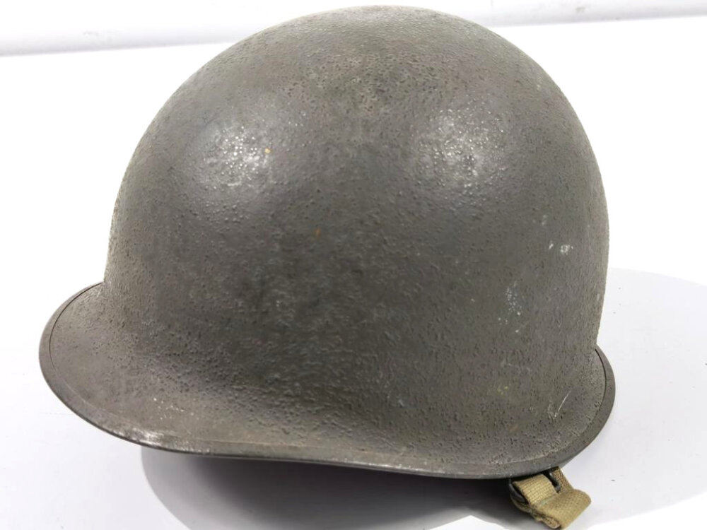 U.S.after WWII M1 steel helmet. Back seam shell, liner maybe WWII wit