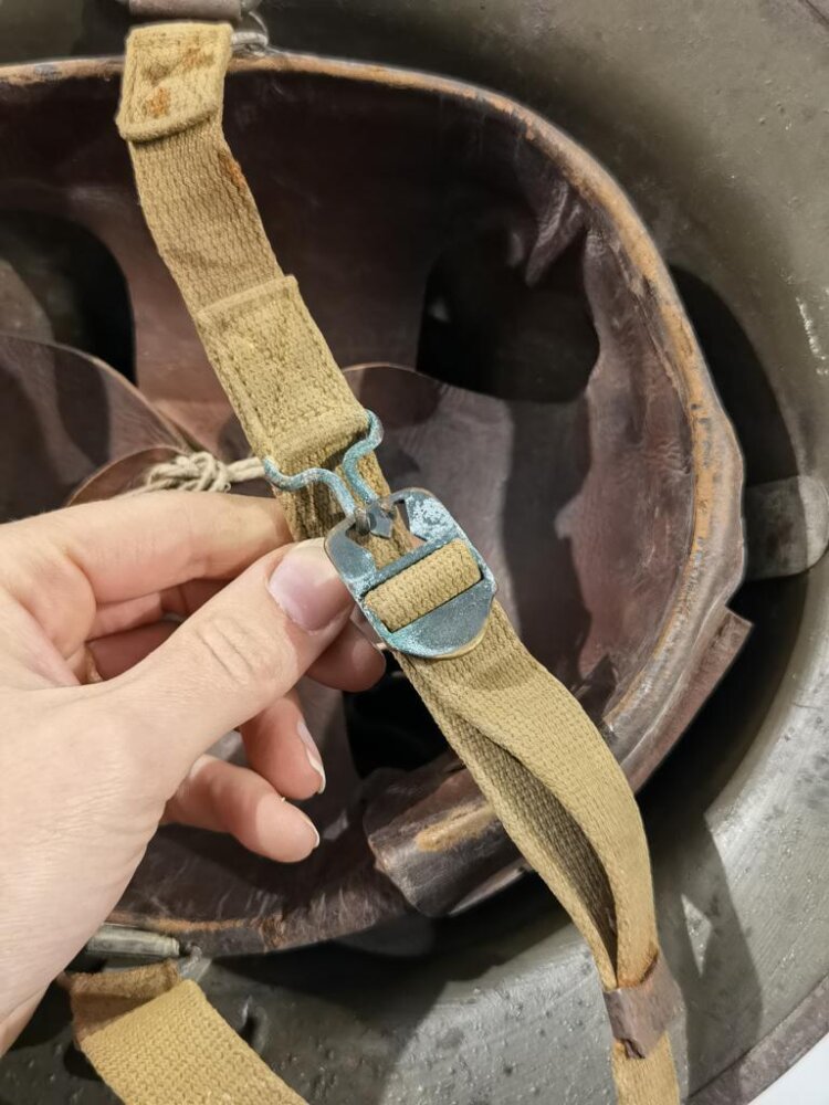 US WWII M1917A1 Kelly Type Helmet. Basically a modified WWI M17 helme