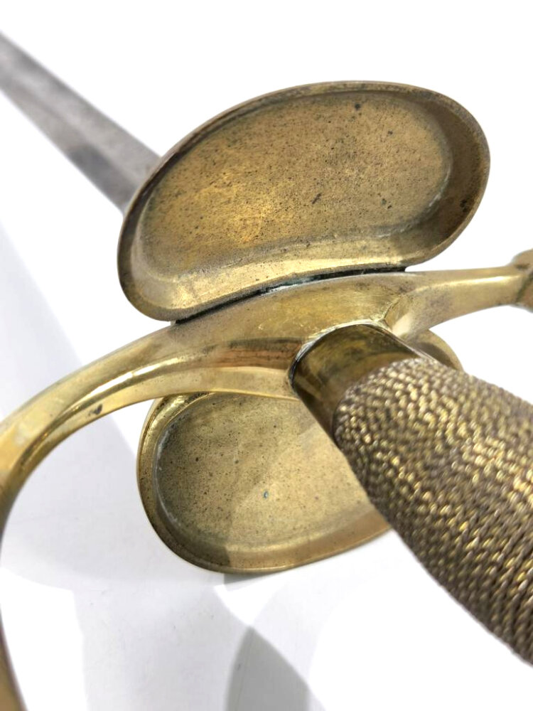 Kaiserreich, Infanterie Offiziers Degen IOD alter Art, vernickelte un