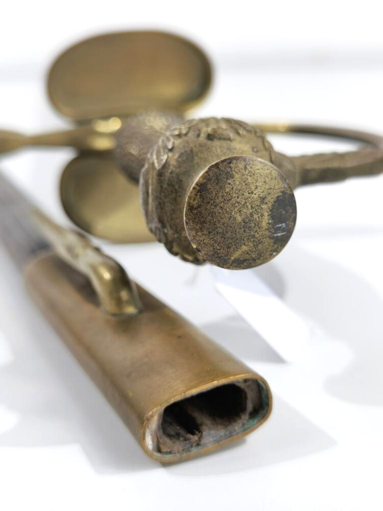 Kaiserreich, Infanterie Offiziers Degen IOD alter Art, vernickelte un