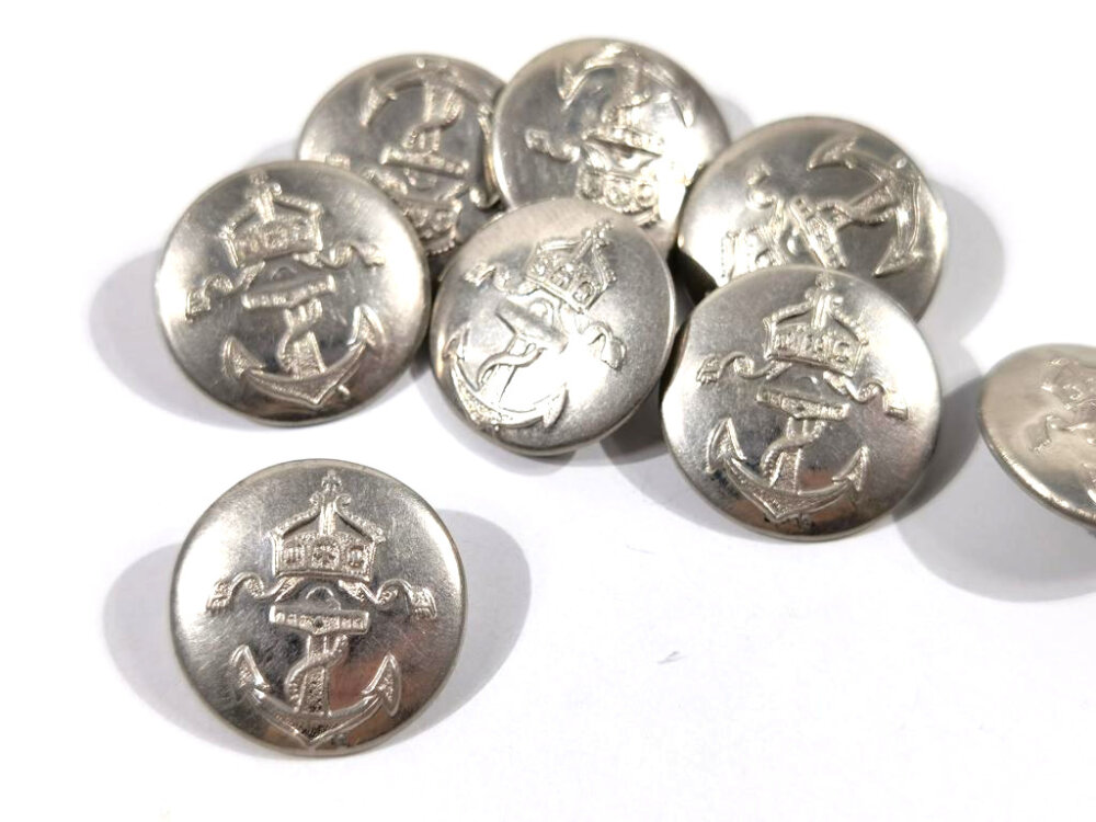 Kaiserliche Marine, Knopf versilbert, 16mm, sie erhalten ein ( 1 ) St