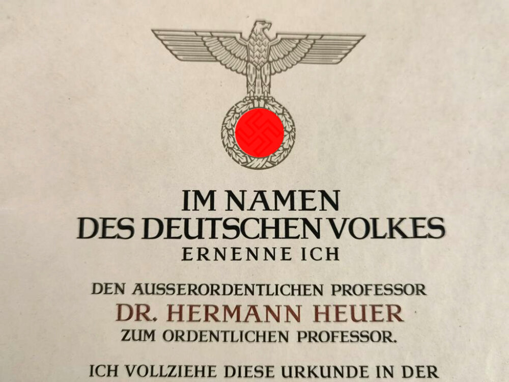 Hermann Göring, eigenhändige Unterschrift auf großformatiger Ernennun