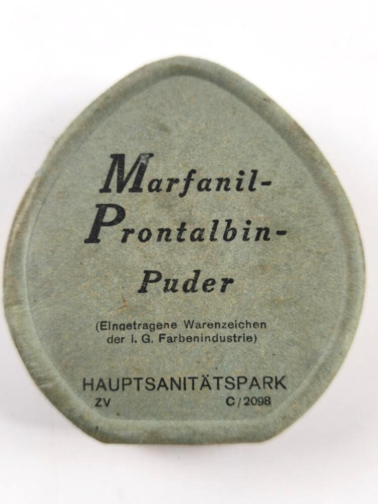 Pack "Marfanil Protalbin Puder" Wehrmacht. Hauptsanitätspark ZV. NUR