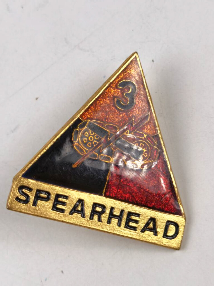 US Army Unit Crest: 3rd Armored Division - Motto: SPEARHEAD, 14,00