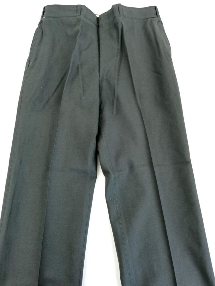 U.S. 1968 dated Trousers Mens, Class A Serge Green Wool . W-36, L-32.