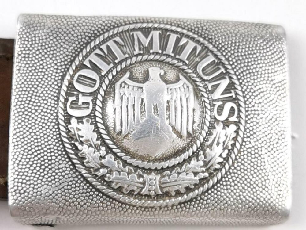 Heer, Koppelschloss für Mannschaften, die Lasche datiert 1939, entnaz