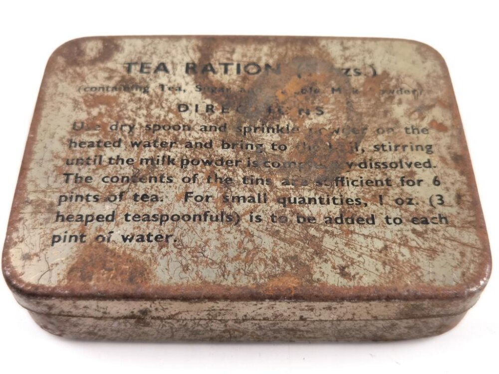 British "Tea Ration" tin, 25,00