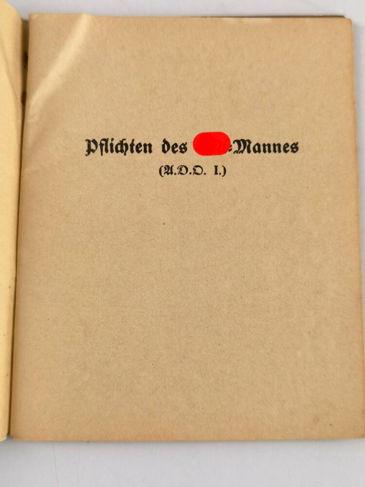 Allgemeine Dienstordnung für die SA der NSDAP, datiert 1933 mit 63 Se