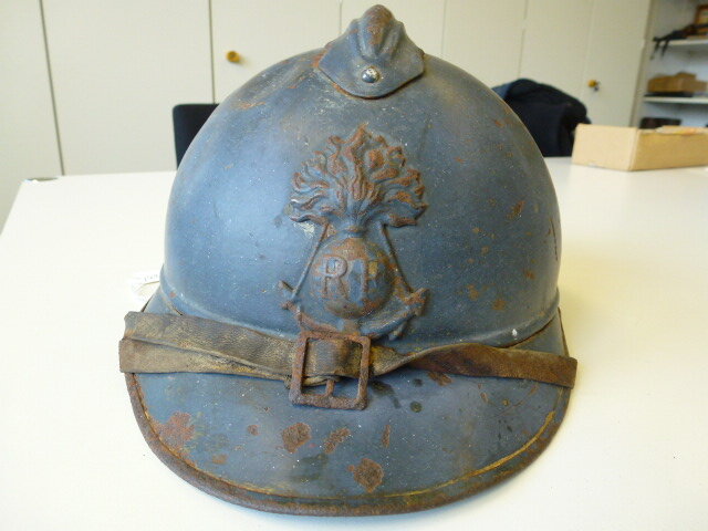 Frankreich 1.Weltkrieg Adrian Stahlhelm der Kolonialtruppen, Original ...