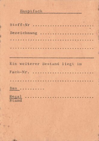 Luftschutz Hinweiskarte "Hauptfach Bunker", 15,00