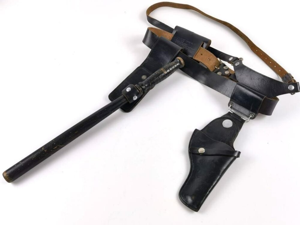 U.S. Military Police belt +, 1950/60´s dated. Used, 340,00