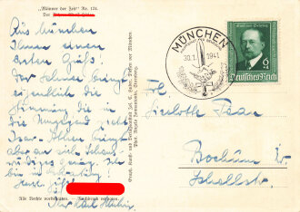 Ansichtskarte "Männer der Zeit, Nr. 124, Der Führer Adolf Hitler", 30