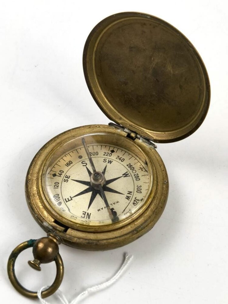 U.S. Army WWI Pocket Compass, " Waltham" manufacture, 120,00