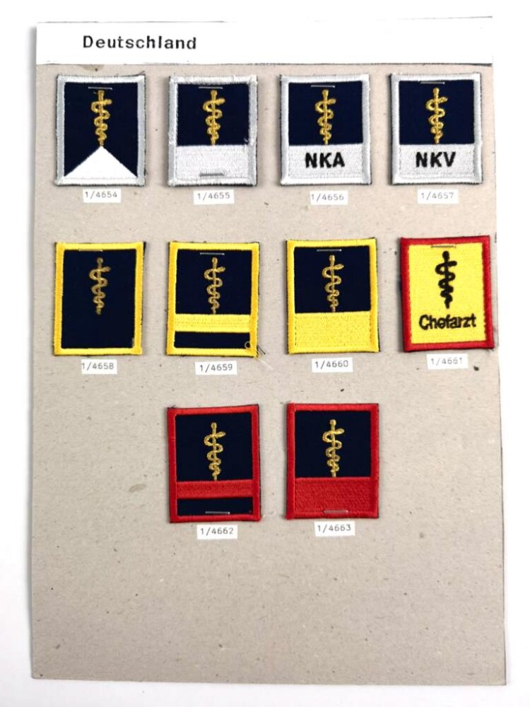 Ärmelabzeichen Konvolut, Ärmelabzeichen Notfallsanitäter und Chefarzt