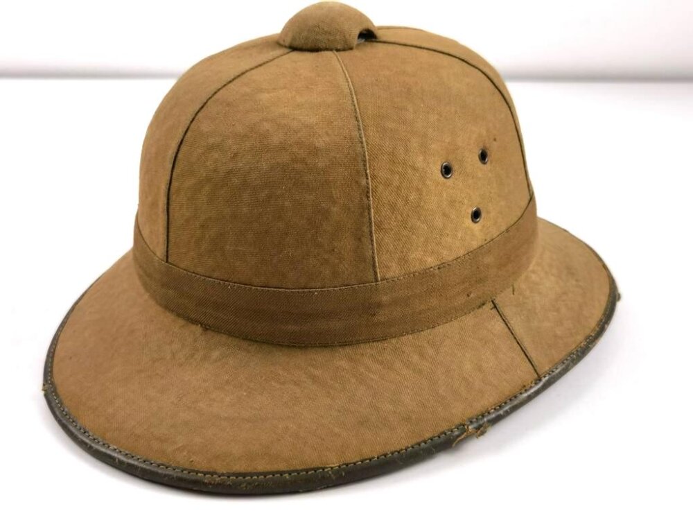 Tropenhelm Wehrmacht Heer, seltene Ausführung mit Hohlnieten für die